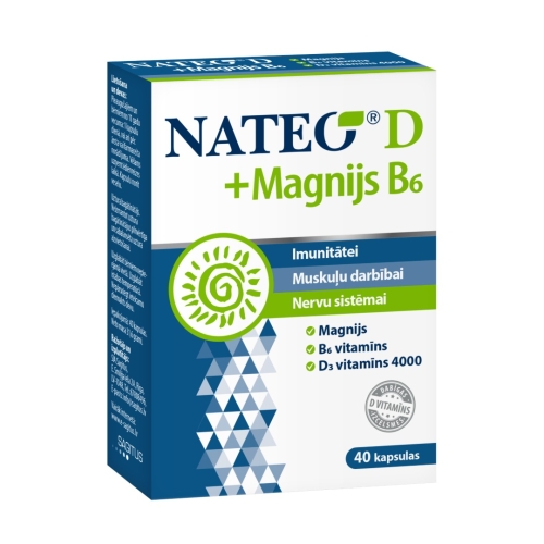 NATEO D + Magnijs B6 kapsulas, 40 gab.